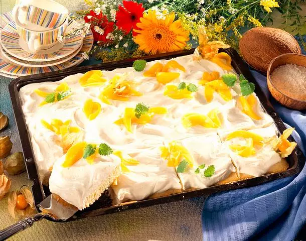 Coconut Mango Platter Cake recept