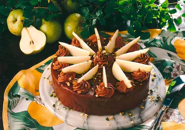 Receita de bolo de pera e chocolate